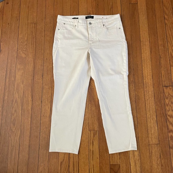 Talbots | Jeans | Talbots Size 2p 12 Petite Curvy Slim Ankle Bone Cream ...